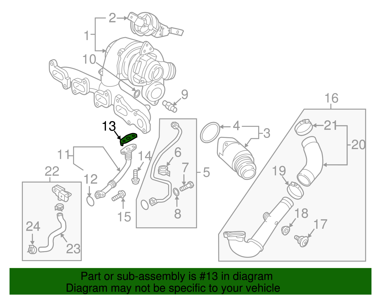 2015 Volkswagen Oil Outlet Tube Gasket 04B-145-757 | OEM VW Parts Haus