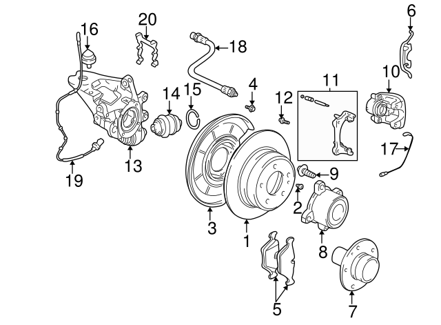 33-32-6-757-320 - Wheel carrier, rear right 2002-2003 BMW ...