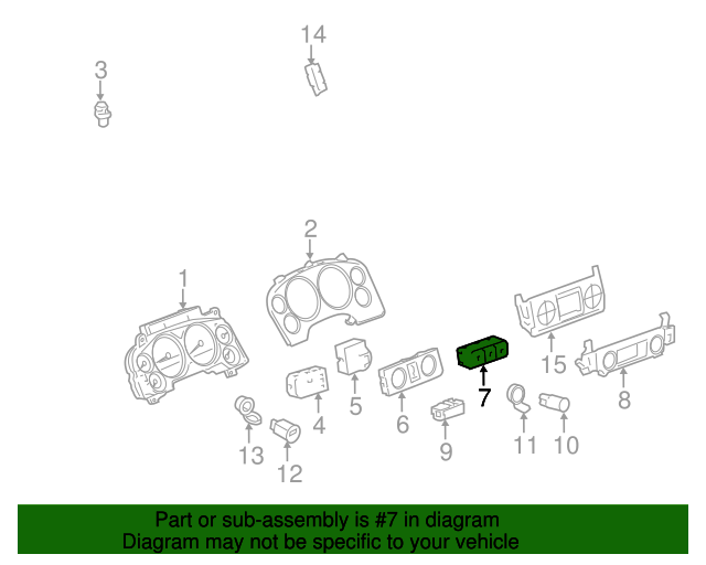 2007-2014 GM Combo Switch 22778094 | TascaParts.com