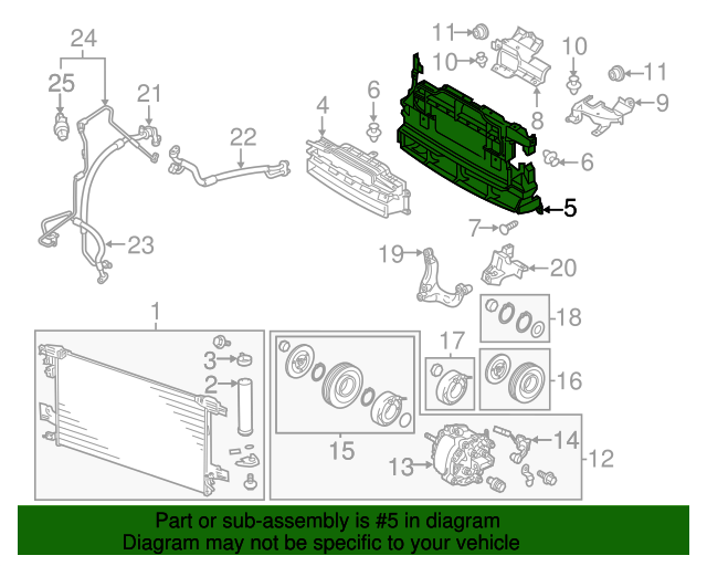 7812A385 - Air Guide - 2017-2022 Mitsubishi | Lasco Auto Parts