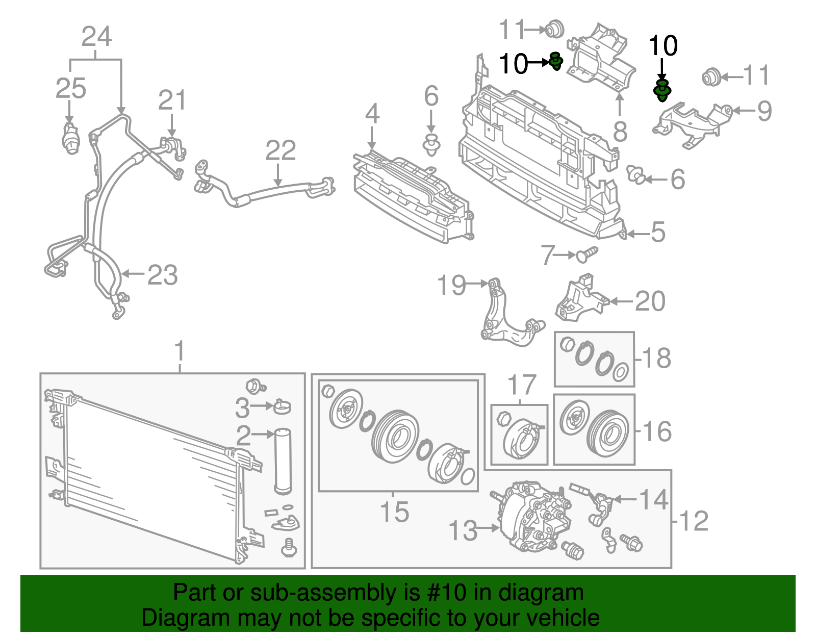 MU000319 - Upper Baffle Clip 2002-2020 Mitsubishi | Mitsubishi Direct Parts