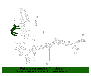2000-2007 Toyota Automatic Transmission Oil Cooler Tube 32907-34040 ...