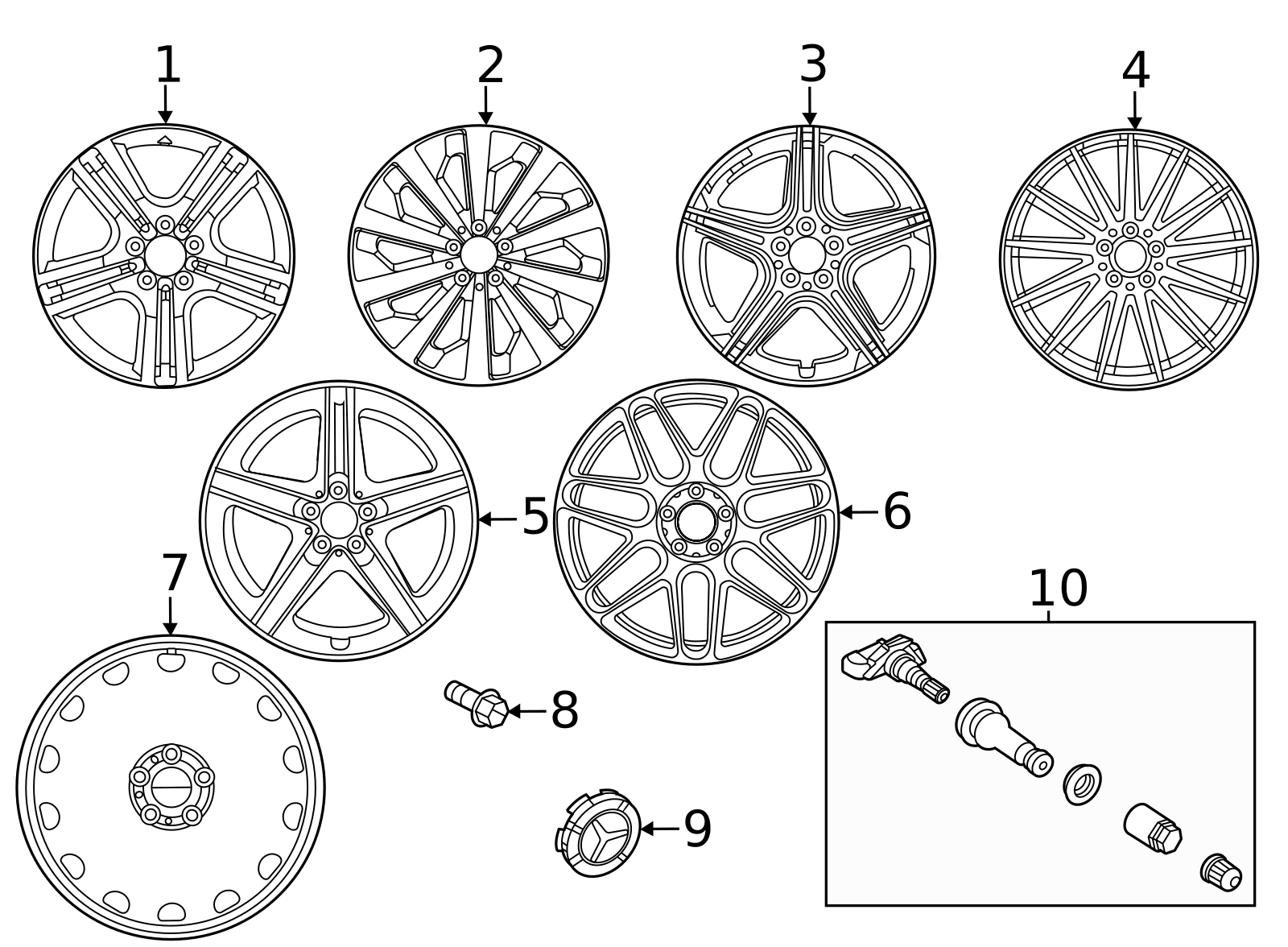 Wheel Exchange Spoke 247-401-20-00-7X21 | MB OEM Parts