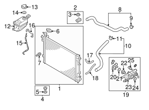 2011-2016 Kia OEM NEW 2011-16 Kia Sportage Optima Engine Coolant ...