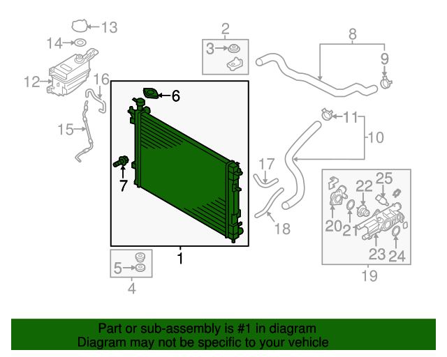 2011-2012 Kia Sorento Radiator Assembly 25310-1U100 | TascaParts.com