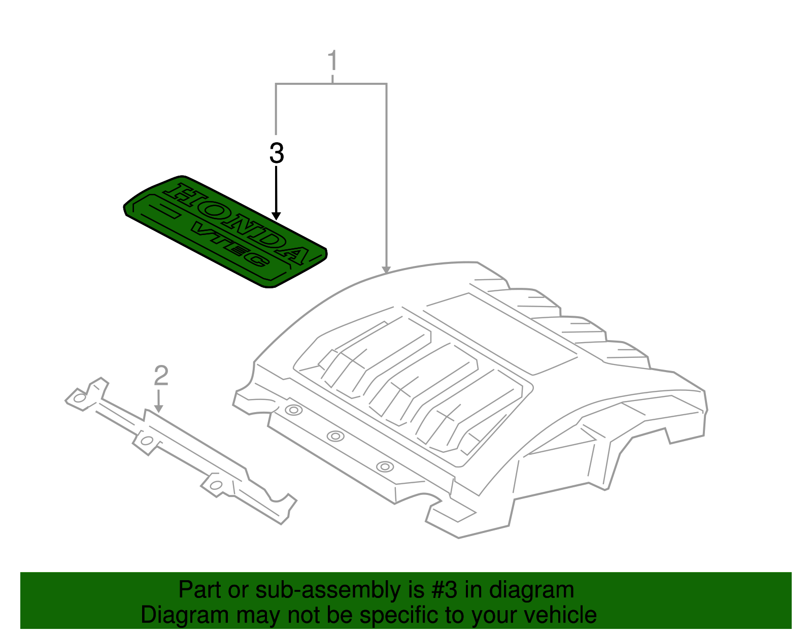 17125-PVJ-A00 - Emblem 2005-2008 Honda | Honda Parts Online