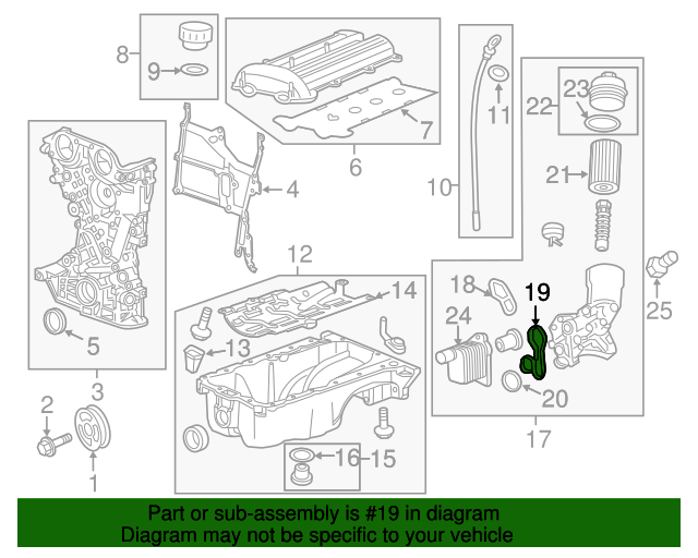 2011-2021 GM Engine Oil Cooler Seal 55565385 GM | GMPartsDirect.com