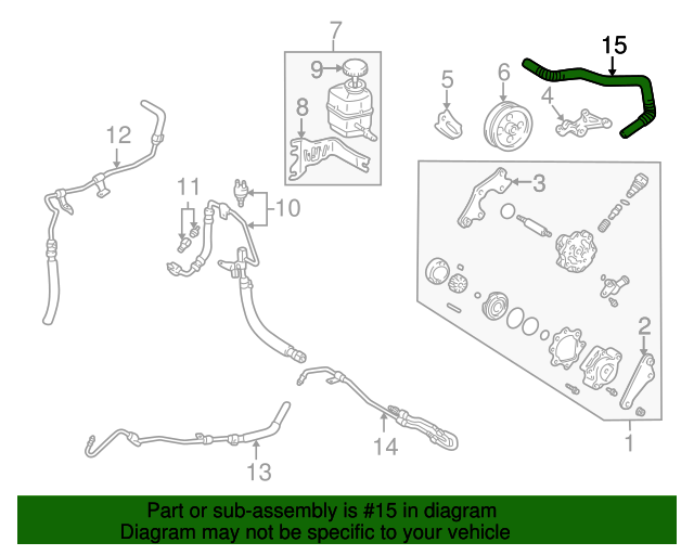 44348-06150 - Reservoir Hose - 1997-2003 Toyota | OEM Genuine Toyota Parts