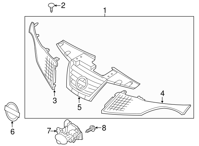62890-1KA0A - Grille Emblem 2011-2019 Nissan | Nissan Parts ...