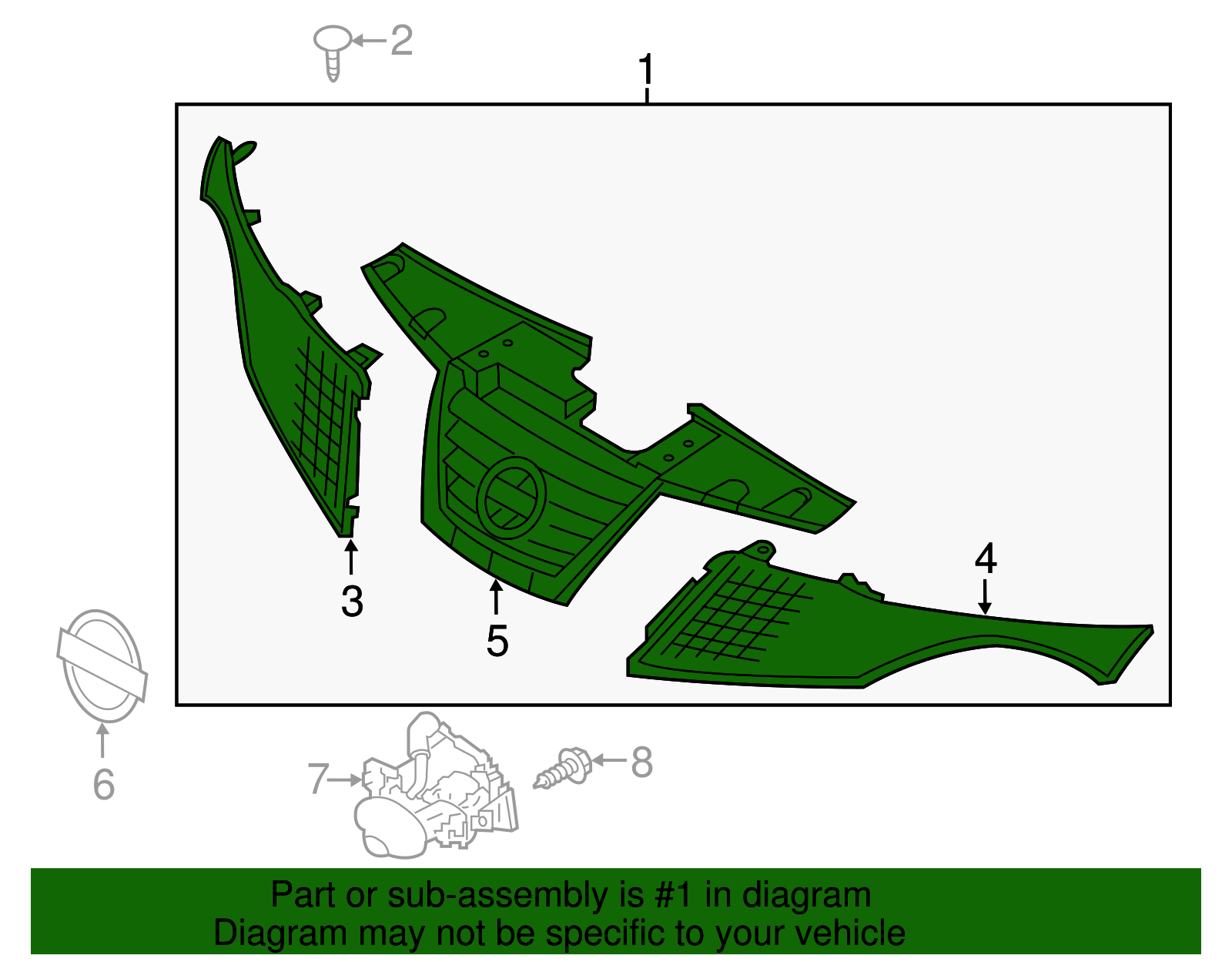 2011-2014 Nissan Juke Grille Assembly 62070-1KA0A | Nissan Parts Central