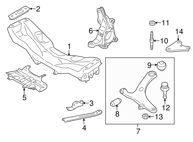 2015-2021 Subaru Cross-Member 20101VA010 | Subaru Parts El Paso