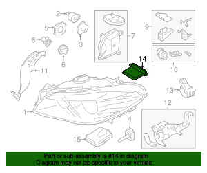 2014-2016 BMW Headlight ballast moldule, xenon light 63-11-7-355-073 ...