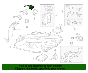 63117046049 - 2009-2021 BMW Headlight Motor (63-11-7-046-049) | BMW of ...