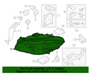 63117343905 - 2013-2016 BMW 5 Series Left Driver's Headlamp Headlight ...