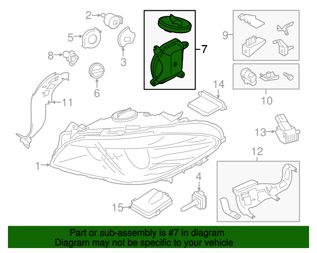 63-11-7-349-289 - Covering cap left 2014-2016 BMW | AutoNationParts.com