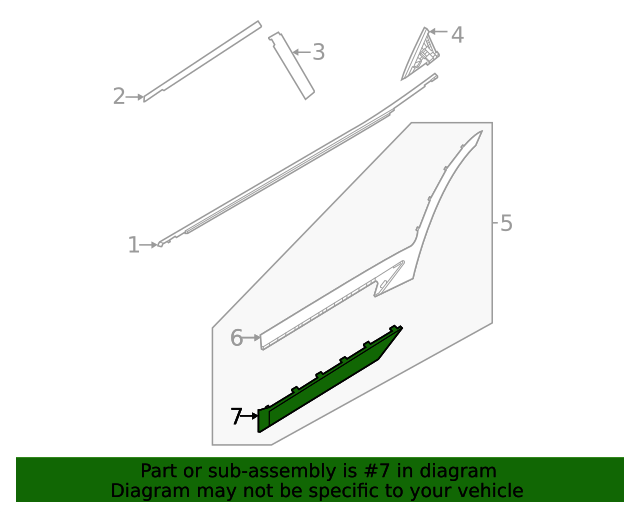87736-Q5010 - Lower Molding 2021-2024 Kia Seltos | Kia.Parts Store