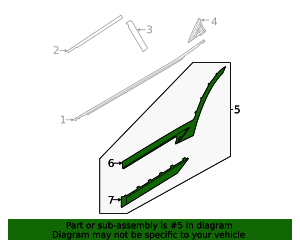 87732-Q5000 - Molding Assembly 2021-2025 Kia Seltos | Kia.Parts