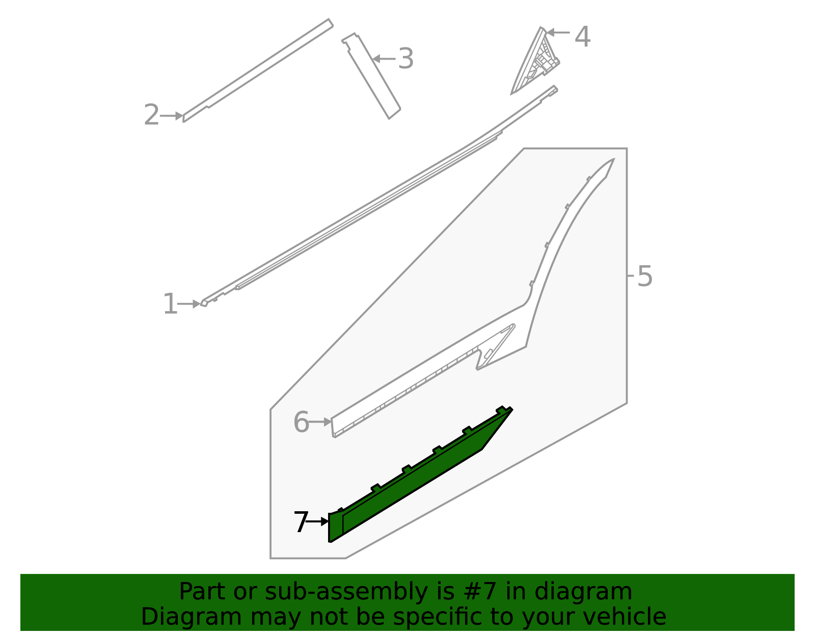 87736-Q5010 - Lower Molding 2021-2025 Kia Seltos | Kia.Parts Store