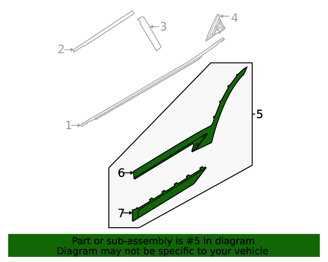 87732-Q5000 - Molding Assembly 2021-2024 Kia Seltos | Kia.Parts Store
