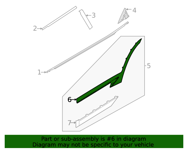 87734-Q5010 - Upper Molding 2021-2023 Kia Seltos | Kia.Parts Store