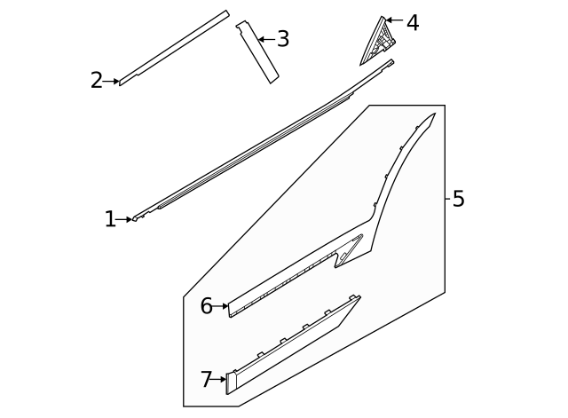 87731-Q5000 - Molding Assembly 2021-2023 Kia Seltos | Kia.Parts Store