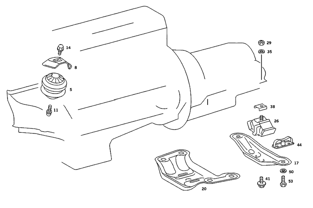 124-240-17-17 - Engine Mount 1960-1993 Mercedes-Benz | Mercedes-Benz ...