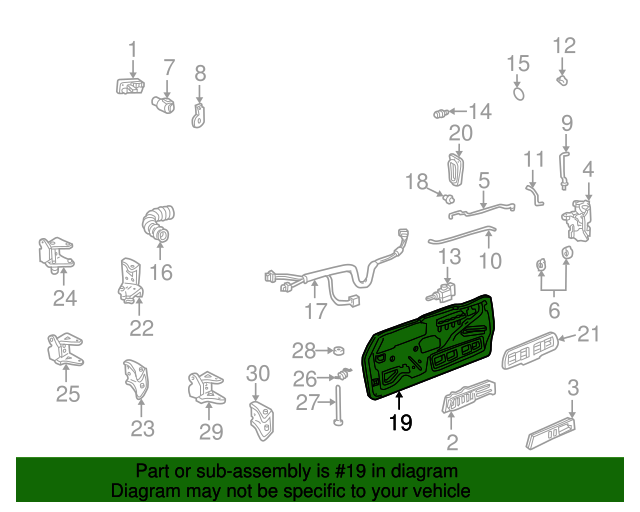 1995-2000 GM Panel Asm Frt S/D Inr Mtg 12363326 | TascaParts.com