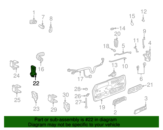 1988-2000 GM OEM NEW 88-00 GM Cadillac Escalade Front Side Door Upper ...