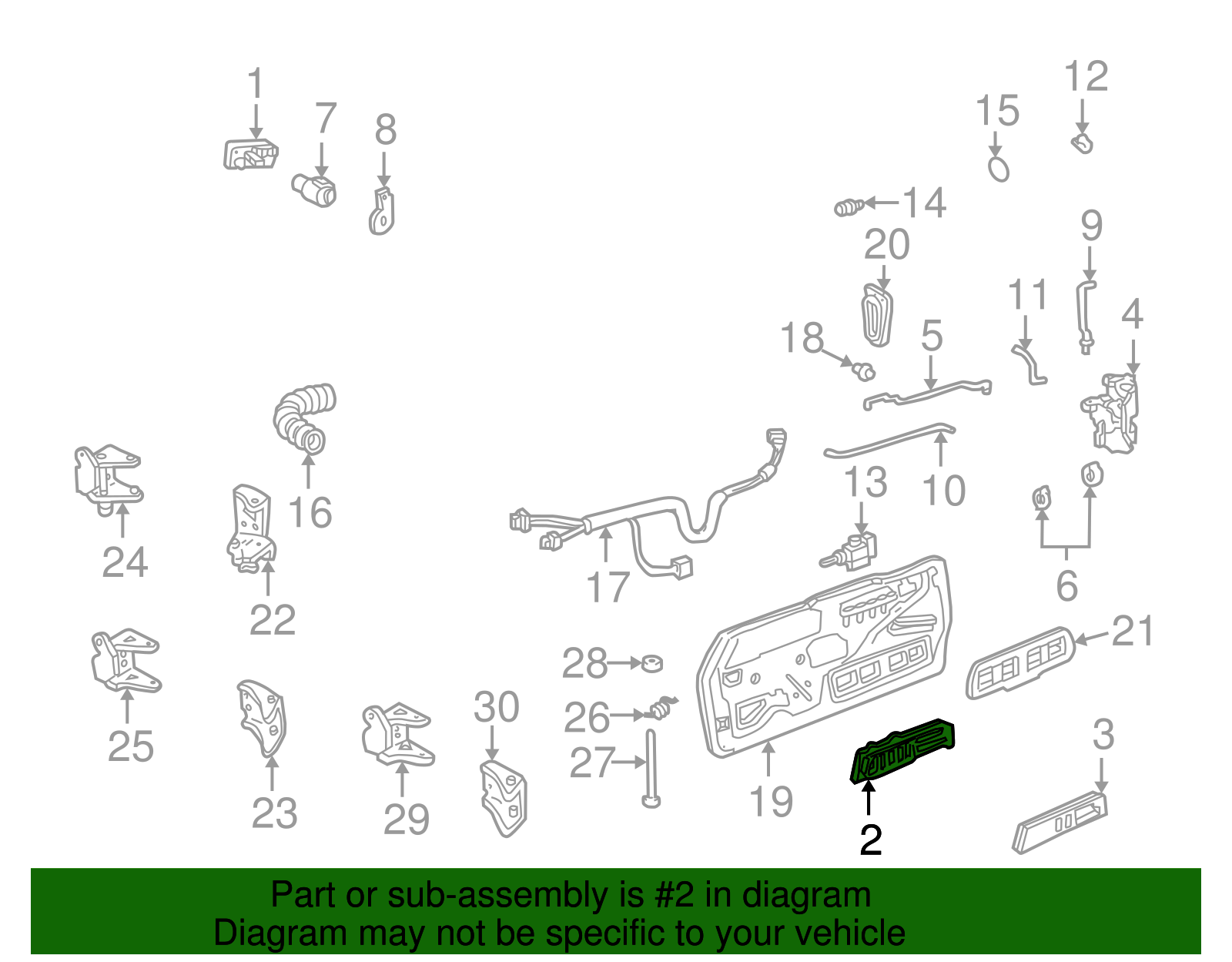 15708043 - OEM GM Handle Inside | GMPartsCenter.net | GM Parts Center