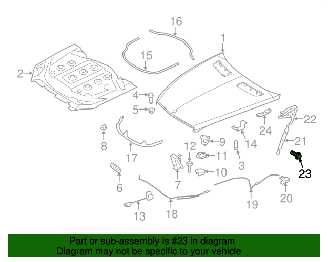 014-990-46-01 - Hood Hinge Bolt 2007-2010 Mercedes-Benz | Mercedes-Benz ...