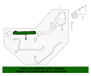 2017-2018 GM Fuel Filler Hose 84533161 | TascaParts.com