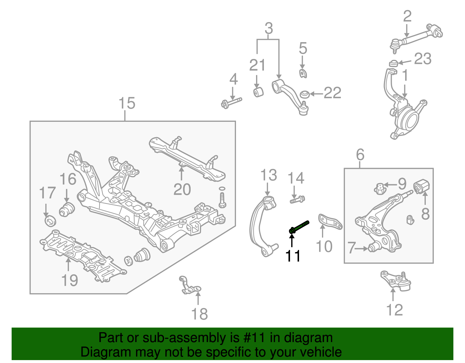 1995-2003 Mazda Control Arm Bolt 9YA0-21-205 | Mazda-Parts
