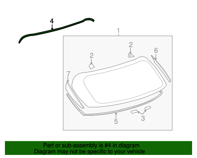 2010-2015 Lexus Liftgate Reveal Molding 75575-0E020 | AutoNationParts.com