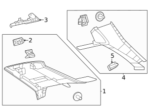 Trim, D Pillar 167-690-20-08-9051 | Mercedes-Benz Parts