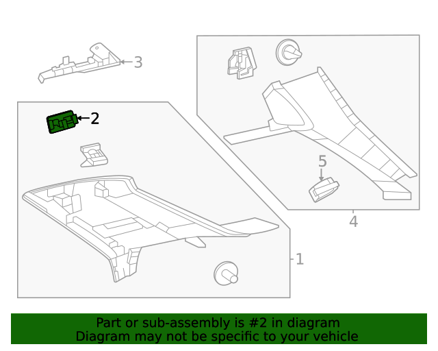 167-692-05-00-8T92 - Body C-Pillar Trim Panel Cap 2020-2023 Mercedes ...