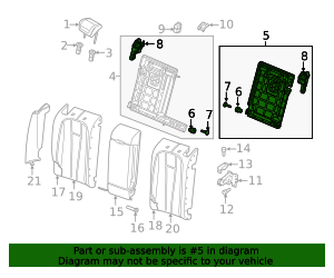 8W8-885-501-C-GW8 - Seat Back Frame 2018-2021 Audi | AutoNationParts.com
