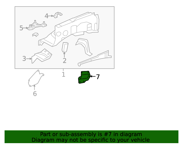53739-0C020 - Fender Apron Seal (Left, Front, Rear) - 2007-2022 Toyota ...