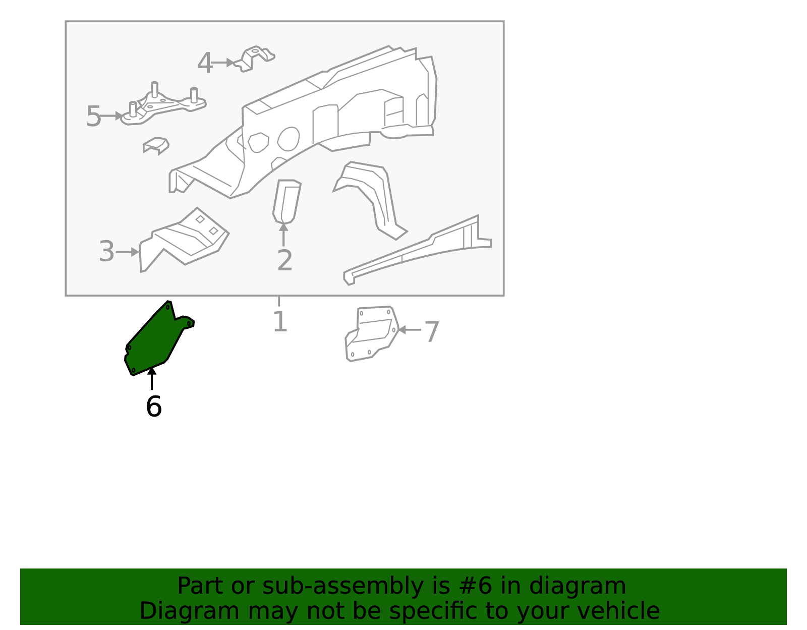 Genuine Toyota Fender Apron Seal (Left, Front) part# 53737-0C030 for ...