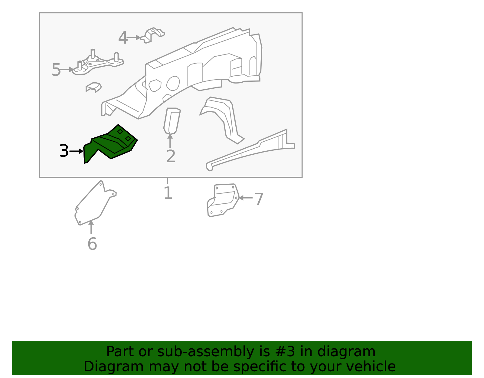 2007-2022 Toyota 2007-2022 Toyota - Apron Assembly Support Plate 53771 ...