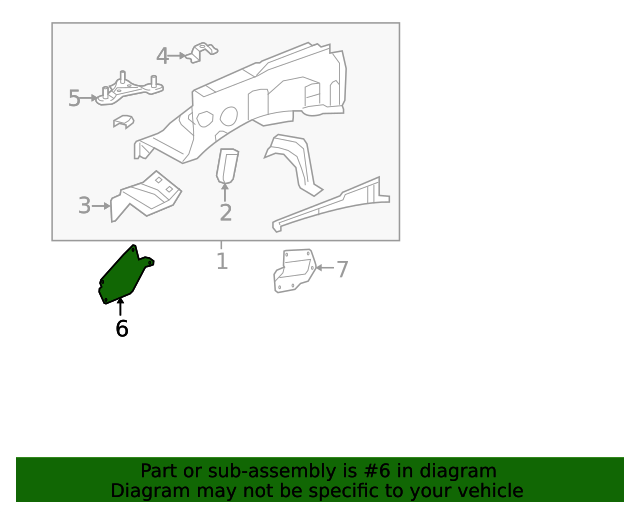 53736-0C030 - Fender Apron Seal (Right, Front) - 2007-2022 Toyota | OEM ...