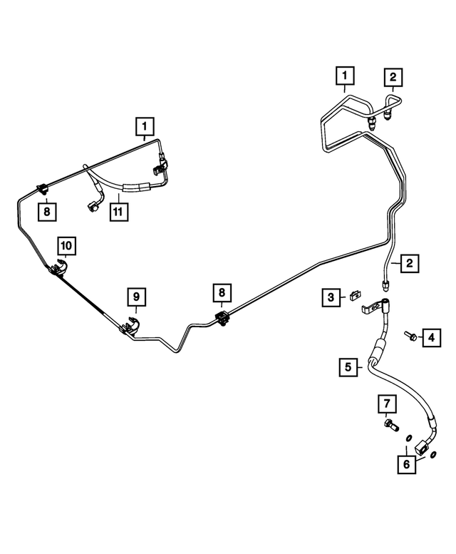 2007-2018 Jeep Brake Tube 52129117AD | Mopar eStore