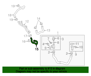 2013-2018 Volkswagen Outlet Hose 5C0-122-157-G | OEM Parts Online