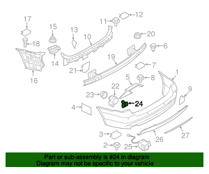 51-12-8-040-156 - Parking Aid Sensor Bracket 2007-2012 BMW ...