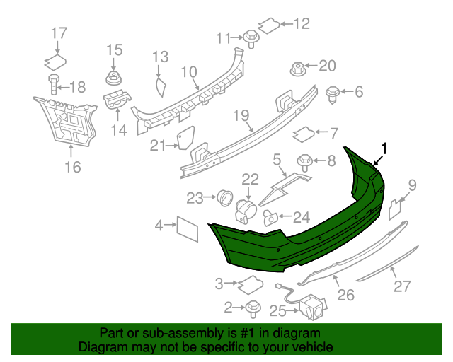 51128041139 - 2007-2011 BMW Bumper Cover (51-12-8-041-139) | BMW of ...
