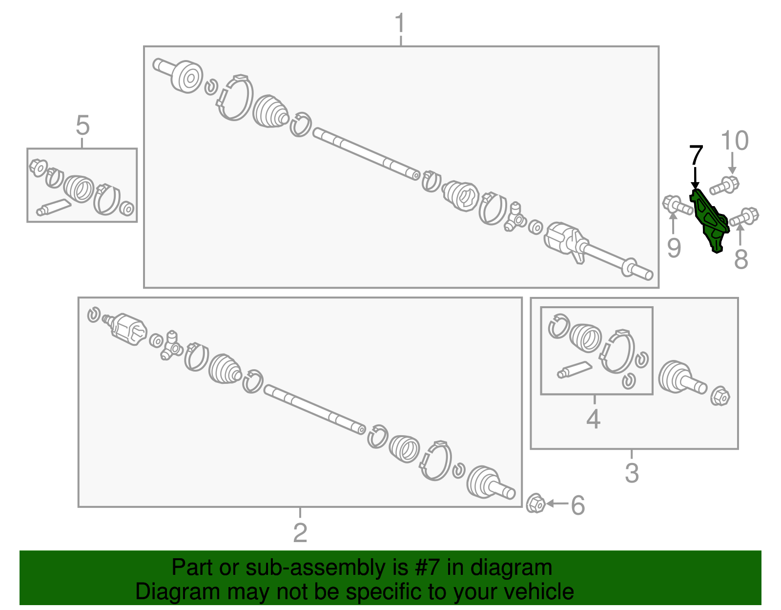 44512-SZA-A00 - 2011-2020 Honda - Base Half Shaft Bearing Support ...