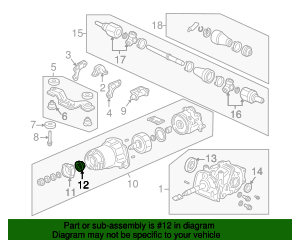 91201-P6R-003 - Transfer Case Output Shaft Seal 1994-2024 Honda | Honda ...