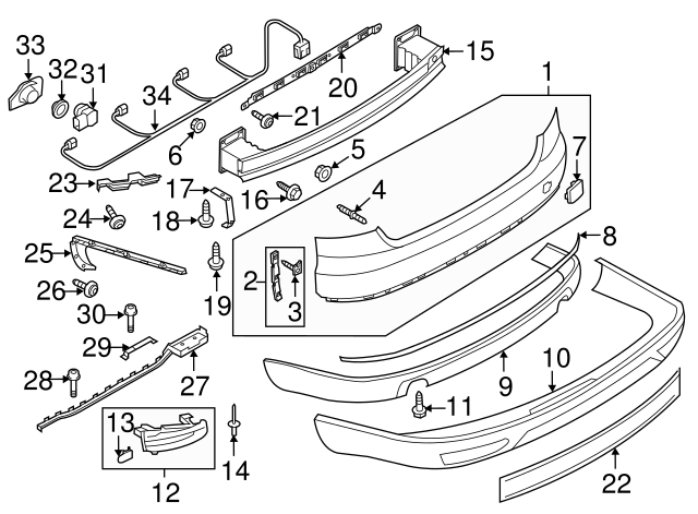 4H0-807-521-B-GRU - Spoiler 2012-2014 Audi A8 Quattro | Audi OEM Parts