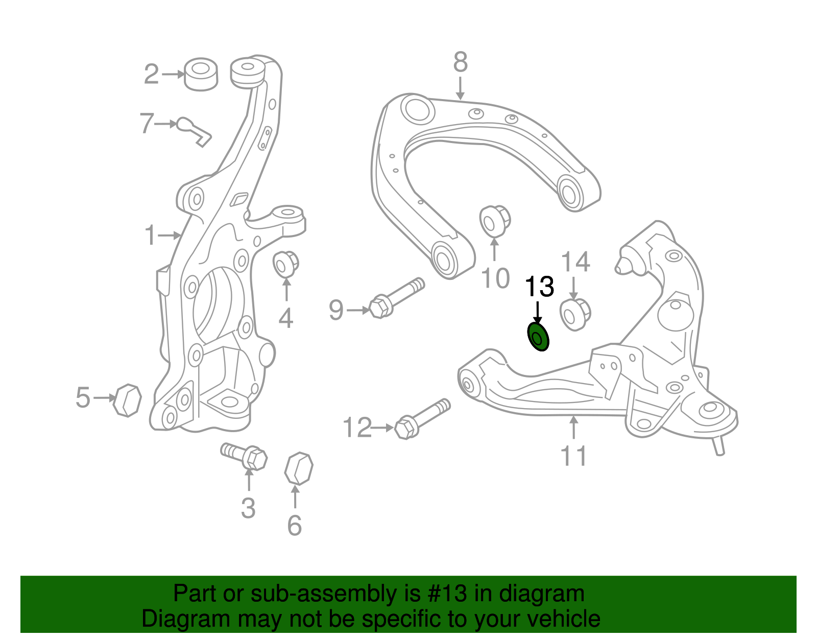 2012-2024 Nissan Lower Control Arm Washer 54559-1PA0A | Sullivan ...