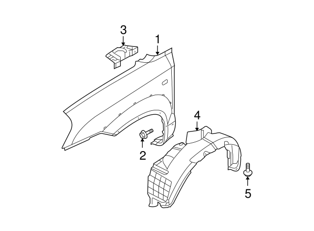 2005-2009 Hyundai Tucson Fender Liner 86812-2E000 | QuirkParts