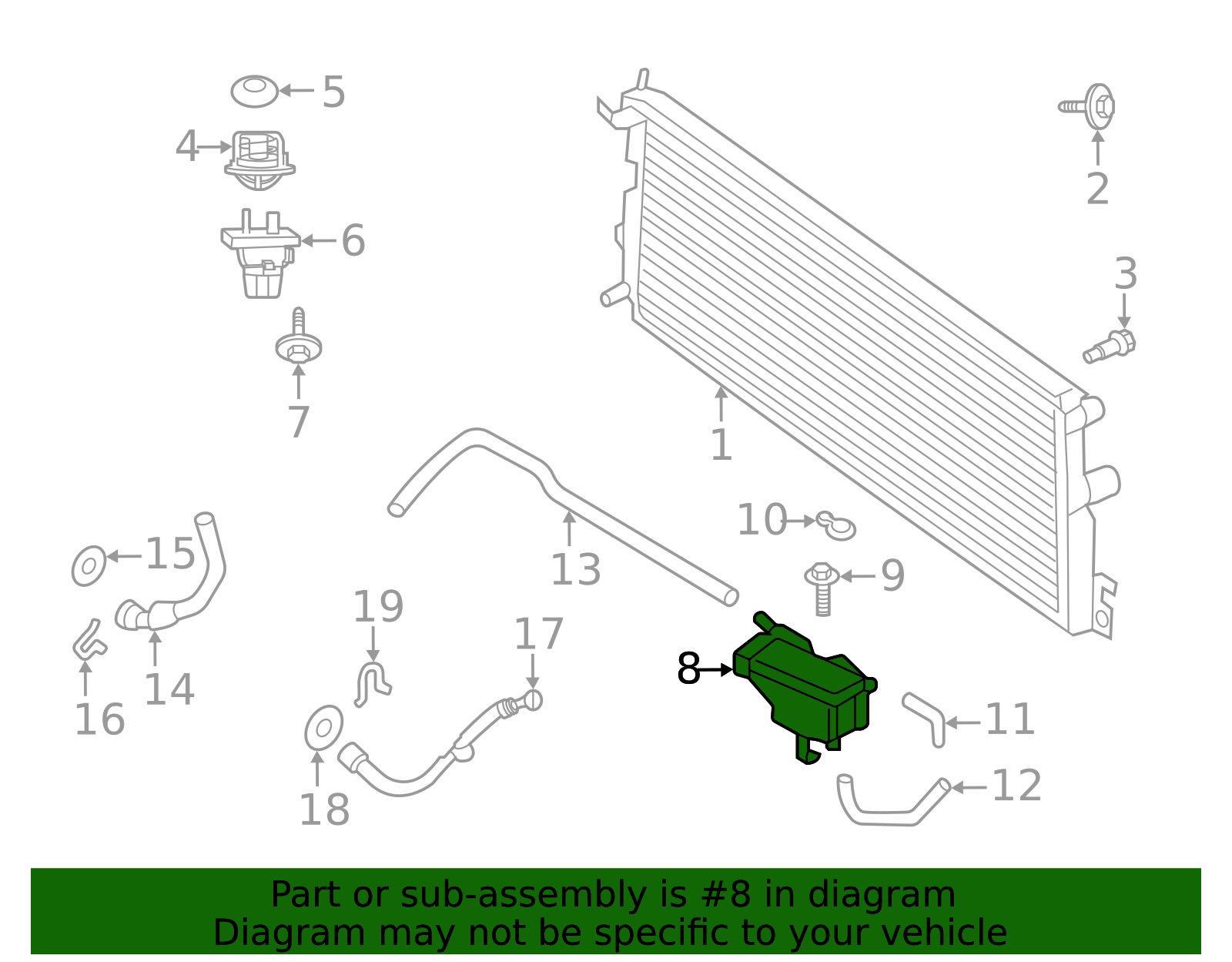 LC3Z-9600-H - Engine Coolant Reservoir 2020-2024 Ford | Big 3 Auto Parts